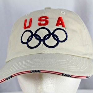 USA Olympics | Other | Olympic Rings Usa Tan Baseball Cap Adjustable ...